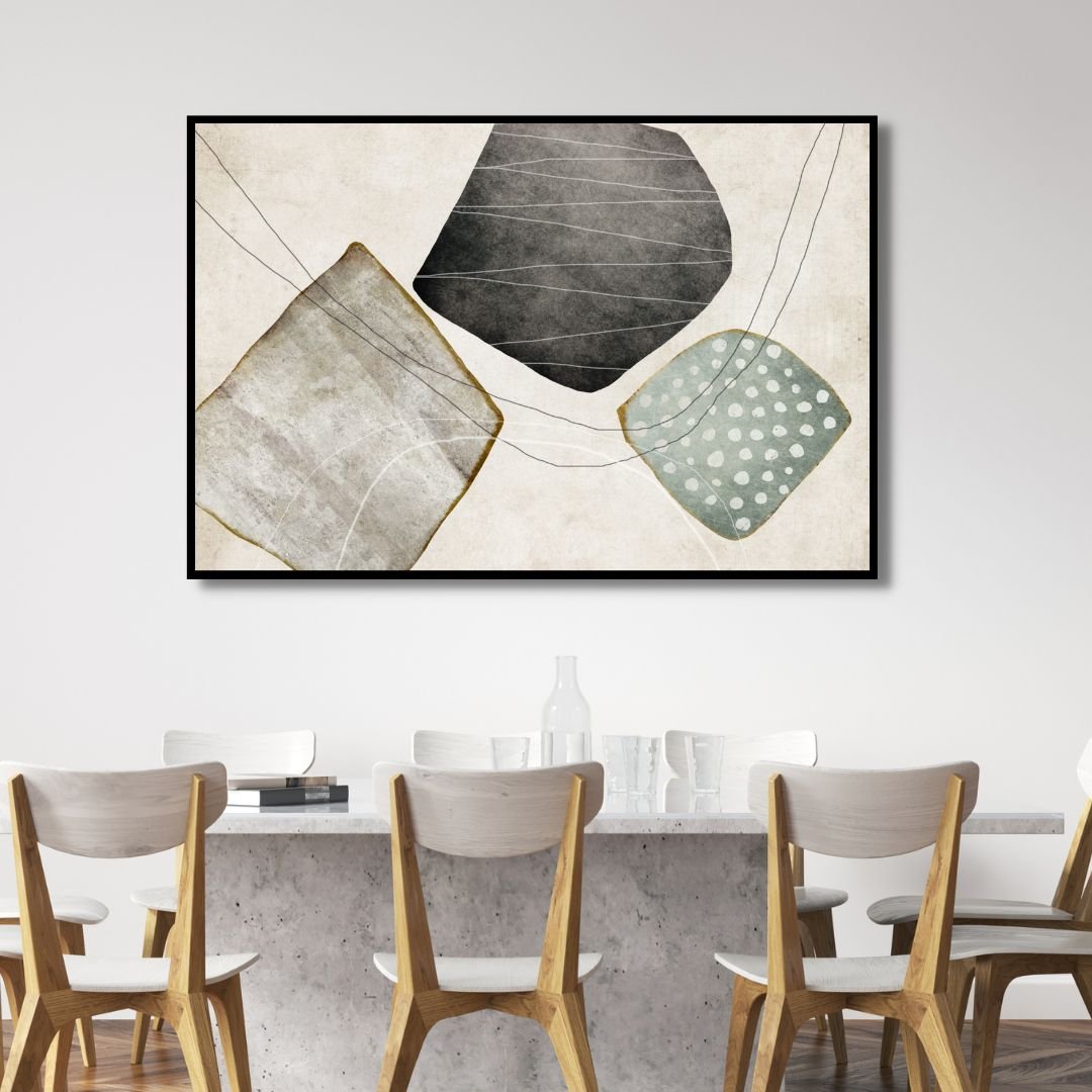 Geometric Stone Pattern Abstract Art - Designity Art