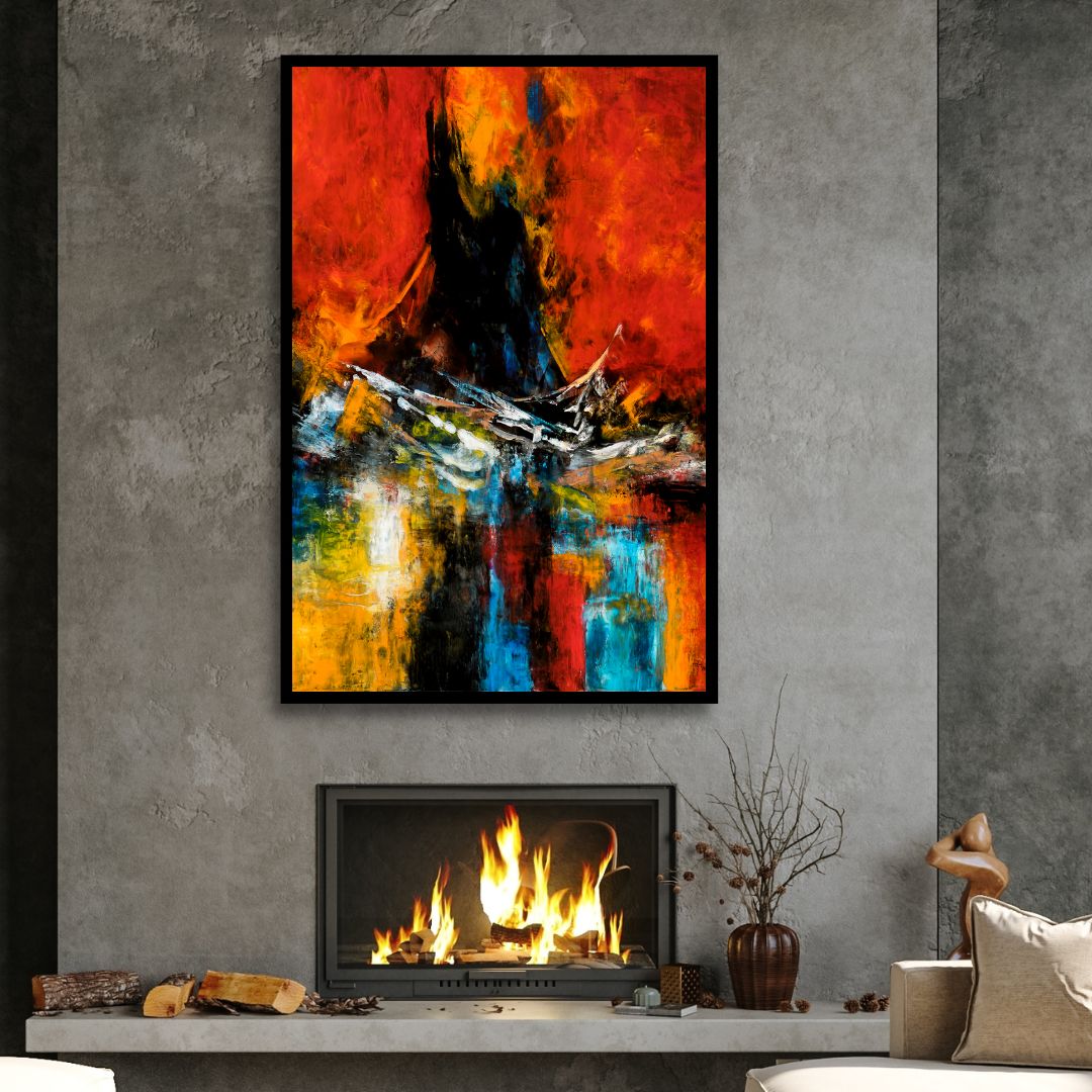 The Restless Sea Abstract Canvas Art - Designity Art